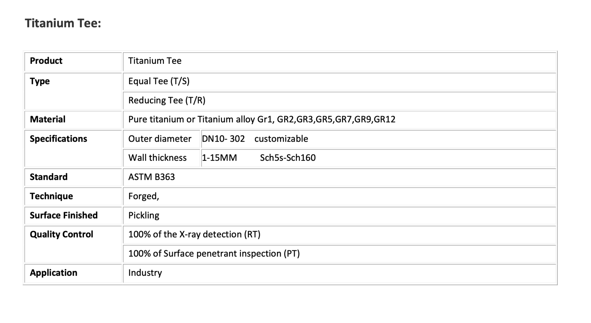 titanium tee info – TITECH INNO